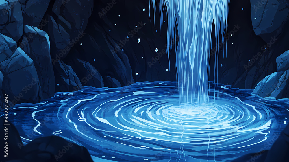 Water drop falls and creates ripples. this image is perfect for ...