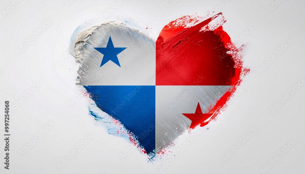 Paint stain in the shape of a heart in the colours of the flag of ...