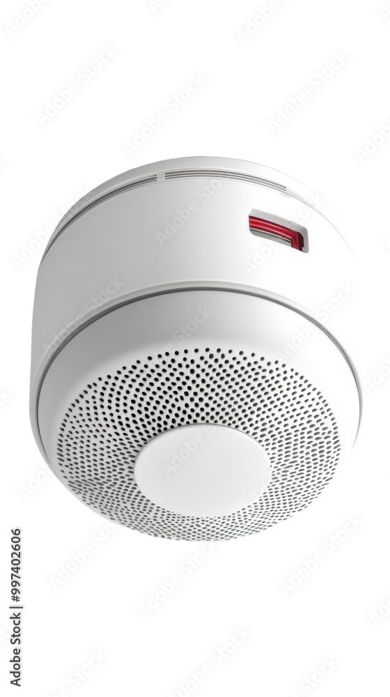 Poster Smoke detector, white isolated background transparent background ...
