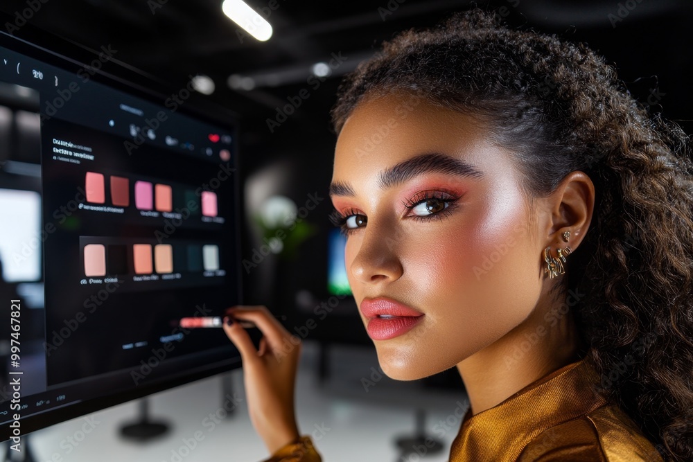 Digital 3D cosmetic customization platform, where users interact with ...