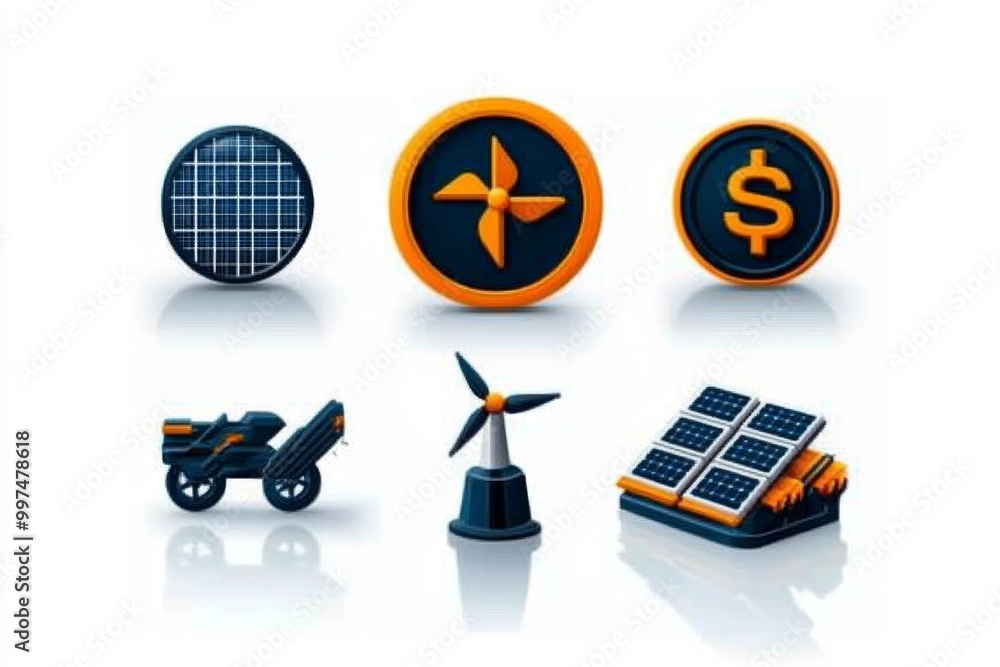 Minimal smart grid icon, showing a simple design for energy ...