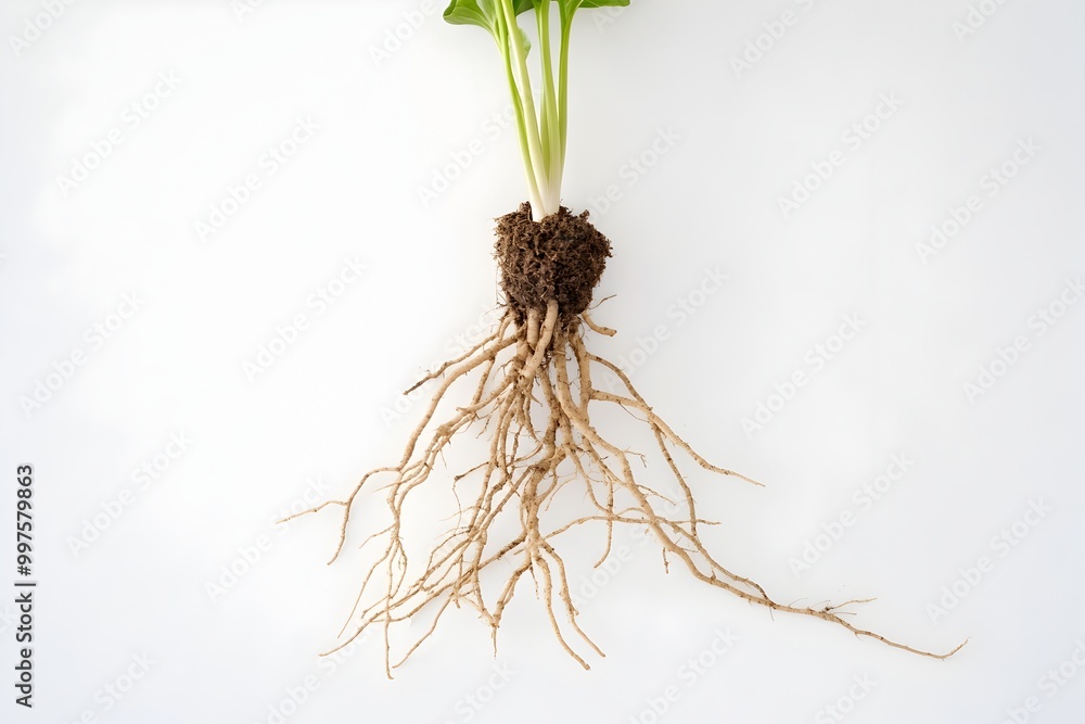 Detailed Look at a Plant Root Revealing Its Complex Vascular Tissue and ...