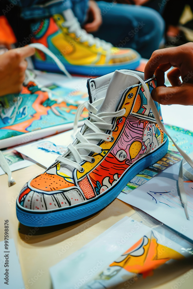 Custom Sneaker Design, Artists hand-painting and customizing sneakers ...