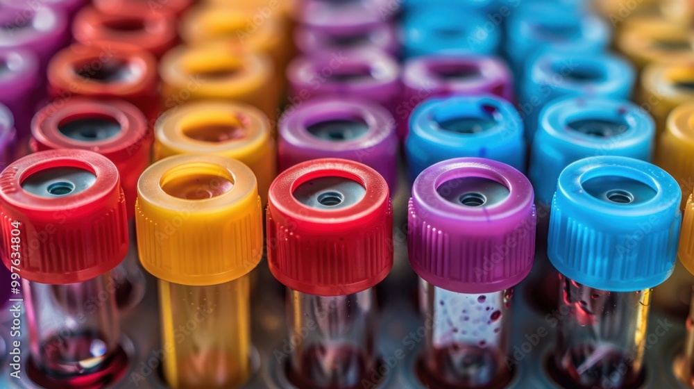 Blood Collection Tubes: These small vials, marked with color-coded caps ...