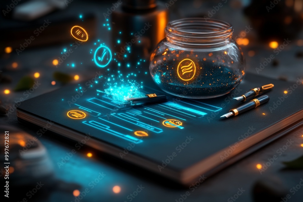 Fantasy version of a customer feedback survey, where enchanted pens and ...