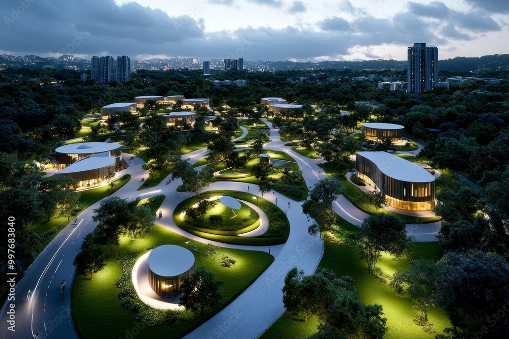 Net zero urban development, with mixed-use buildings powered by ...