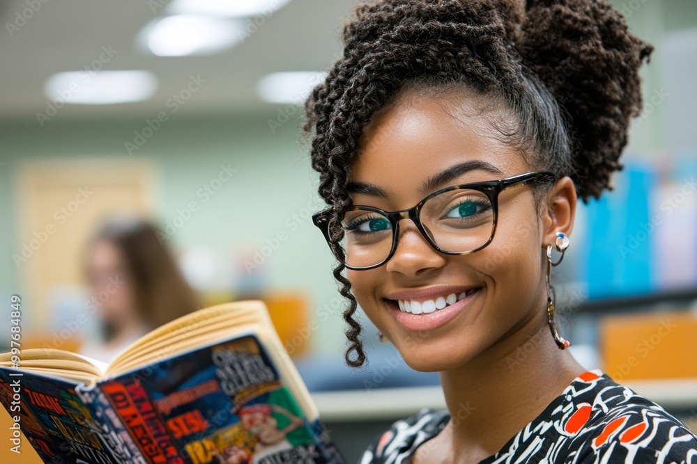 Foto de Reading comprehension tutorial, where an educator demonstrates ...