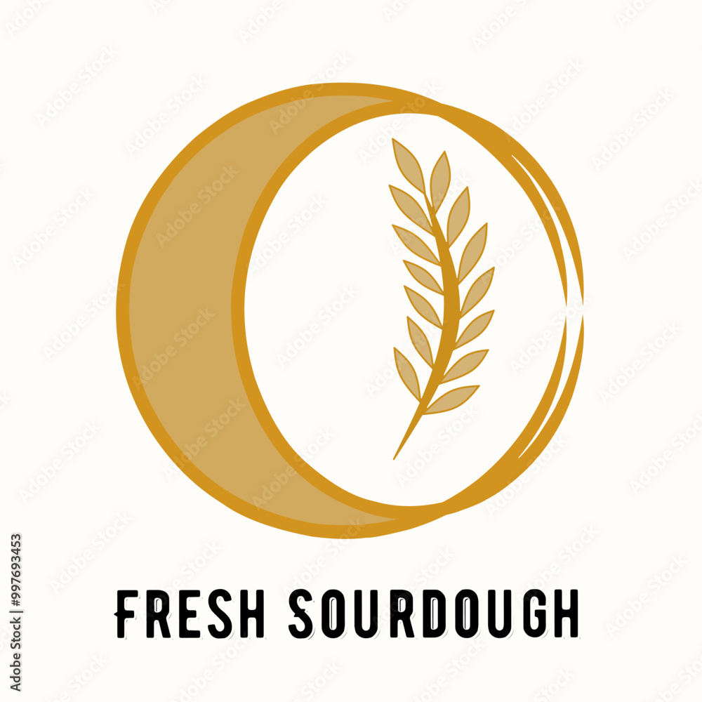 Sourdough bread icon,Sourdough logo image ,bread logo vector ...