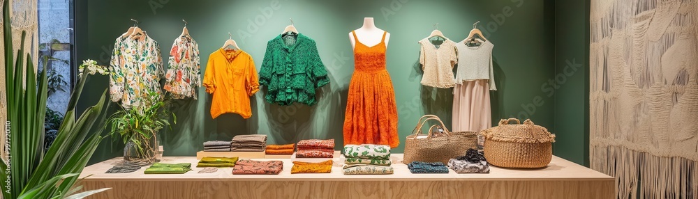 Sustainable fashion showcased in an eco-friendly pop-up store ...