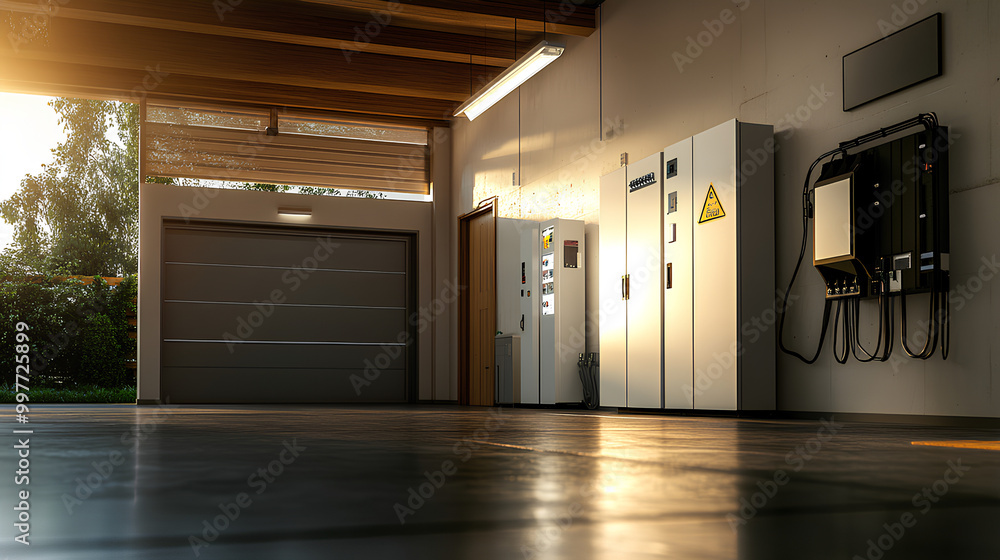 Concept of a home battery packs alternative electric energy storage ...