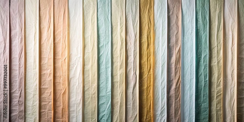 Tranquil Linen Harmony Close-Up of Vertical Fabric Strips Pattern in ...