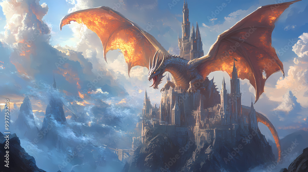 Explore the ancient dragon's castle, where young dragons learn the lore ...