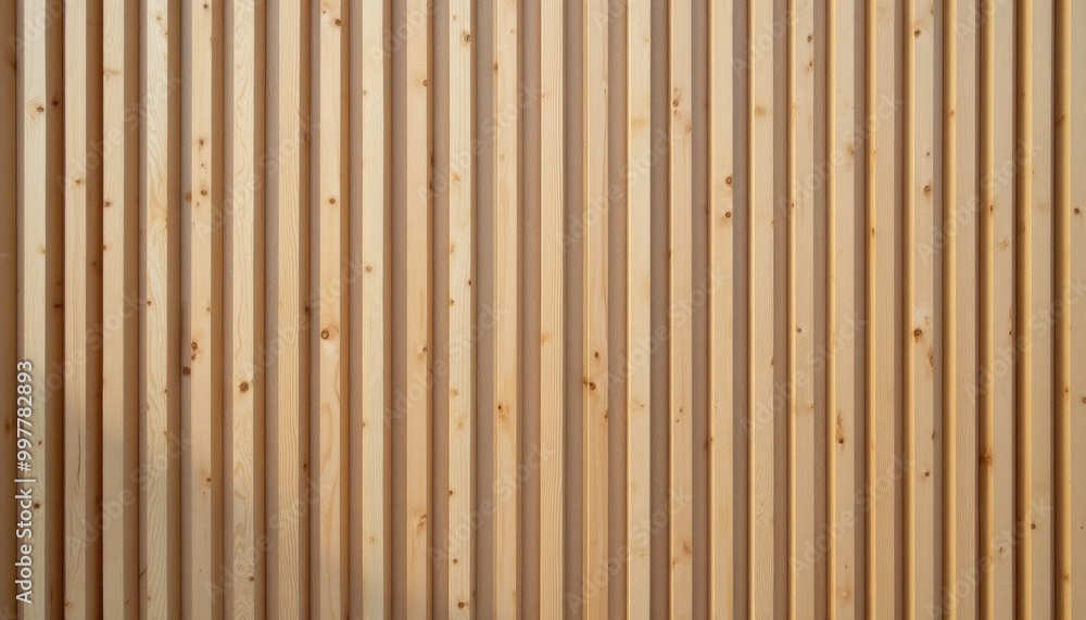 Natural wooden slat wall texture with vertical lines. Modern interior ...