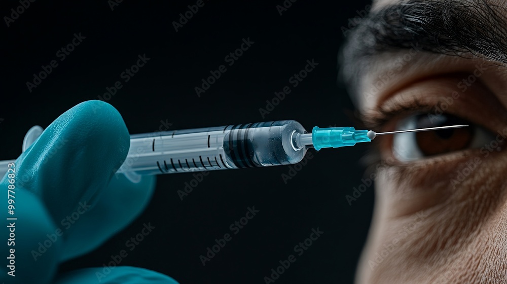 Close-up Eye Injection: A detailed, high-resolution image showcasing a ...