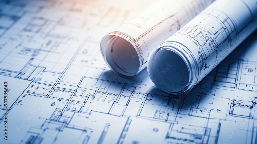 Fotka „House blueprints, blue print style floor plans on architects ...
