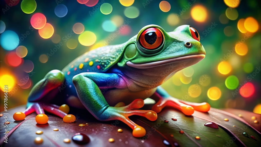 Vibrant frog clip art perfect for children's literature, educational ...