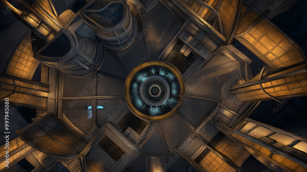 Alien City Battle Map for Sci-Fi DnD, Top-Down Tabletop Role-Playing ...