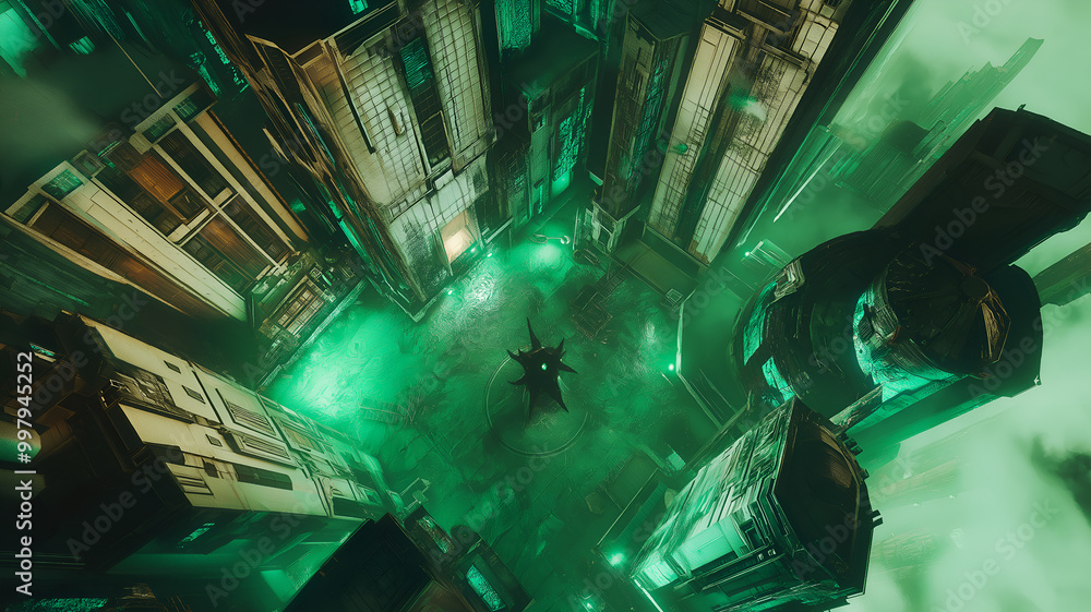 Alien City Battle Map for Sci-Fi DnD, Top-Down Tabletop Role-Playing ...