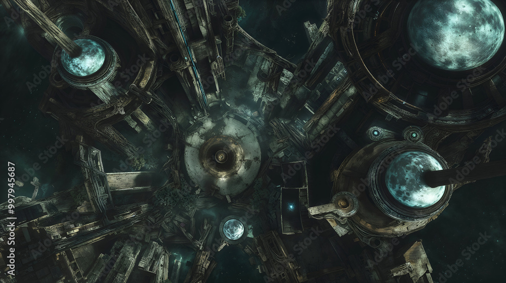 Alien City Battle Map for Sci-Fi DnD, Top-Down Tabletop Role-Playing ...