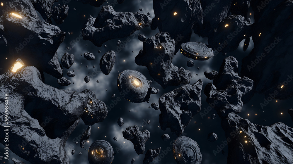 Space Battle Map for Sci-Fi DnD, Top-Down Tabletop Role-Playing Game ...