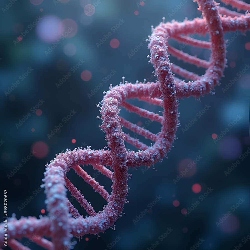 8K Hyperrealistic DNA Helix 3D Rendering with Cinematic Lighting and ...