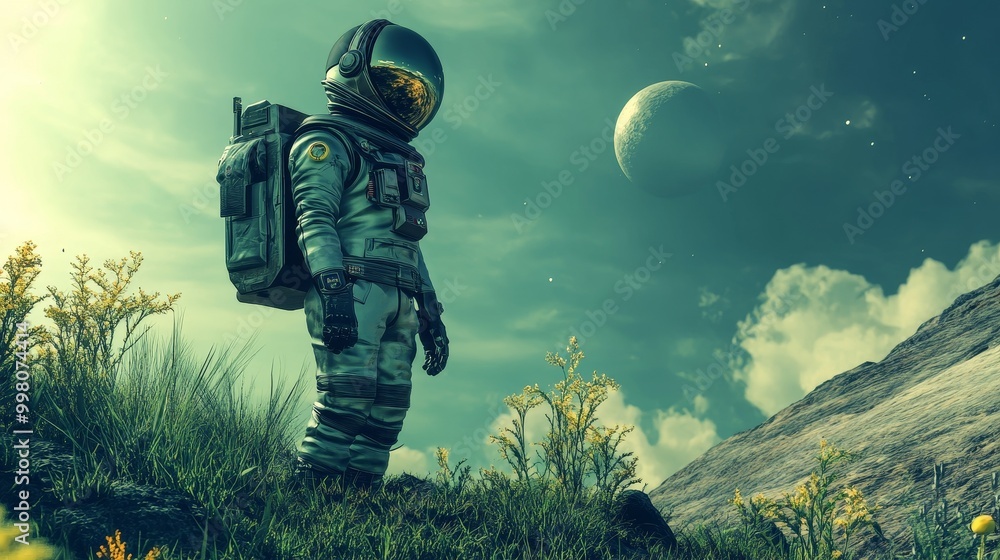 Young Dutch Boy Exploring Alien Worlds in Space Ranger Suit on ...