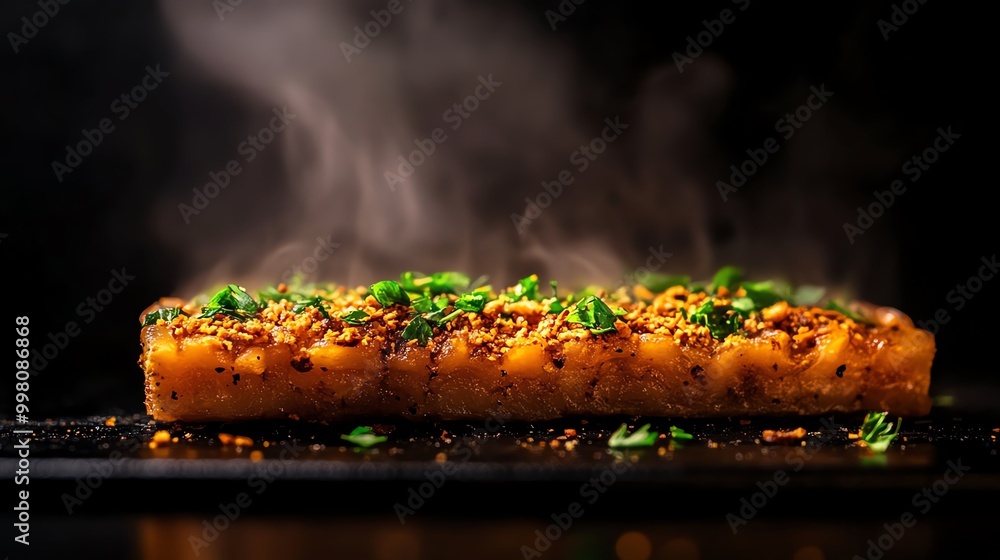 Sustainable bone marrow made from roasted garlic and miso puree Stock ...