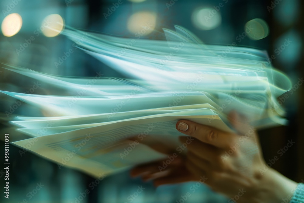 Tilt the camera downwards to capture the student's trembling hands as ...