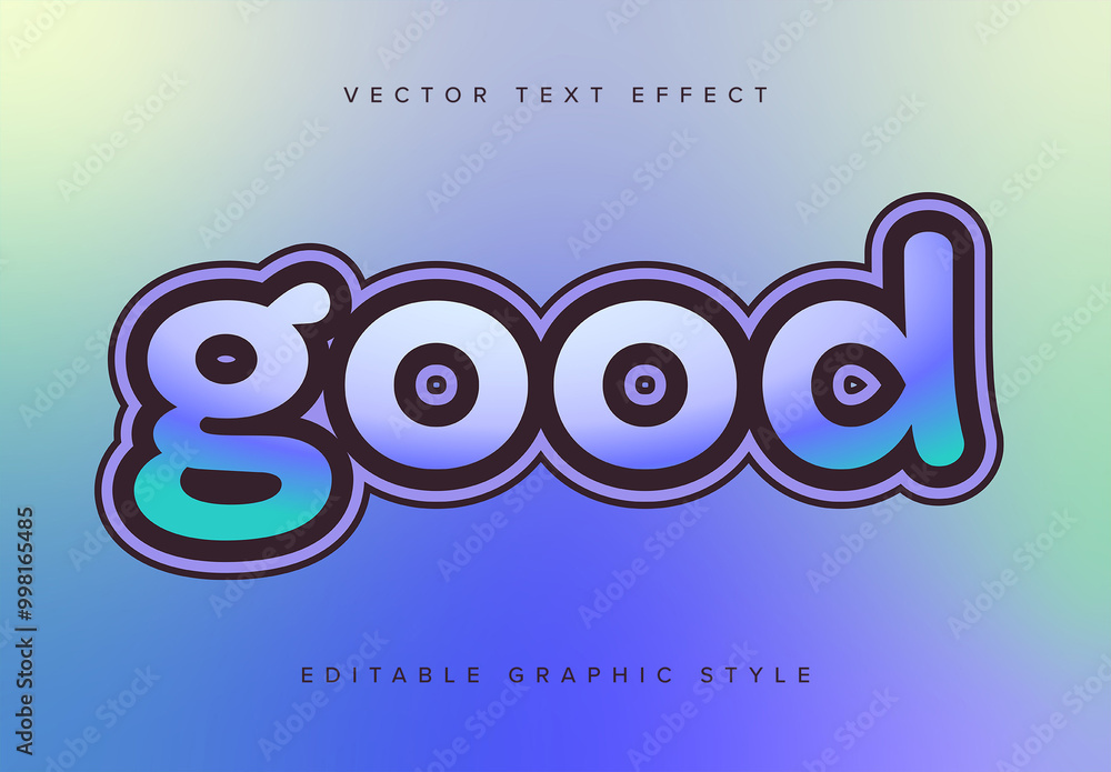 Blue Gradient Pop Text Effect Mockup Stock Template | Adobe Stock