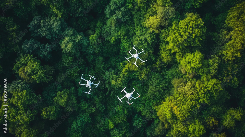 AI-powered drones mapping environmental changes in real time, providing ...