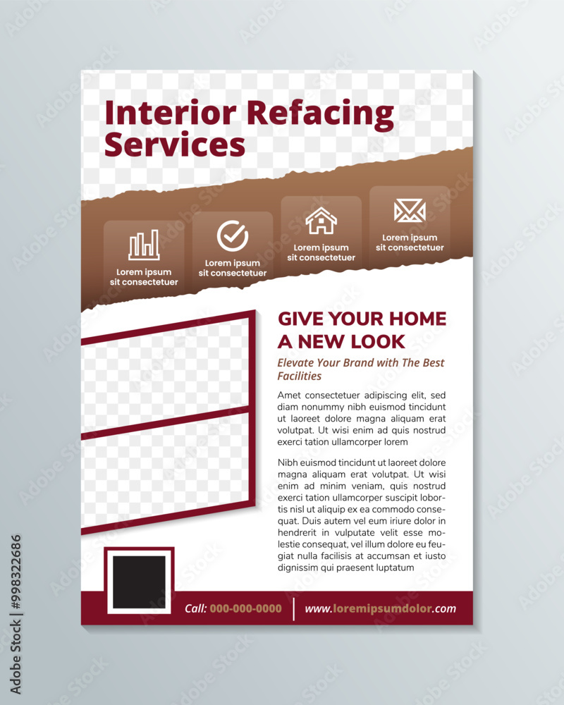 Modern Flyer brochure design, business cover with example of headline ...