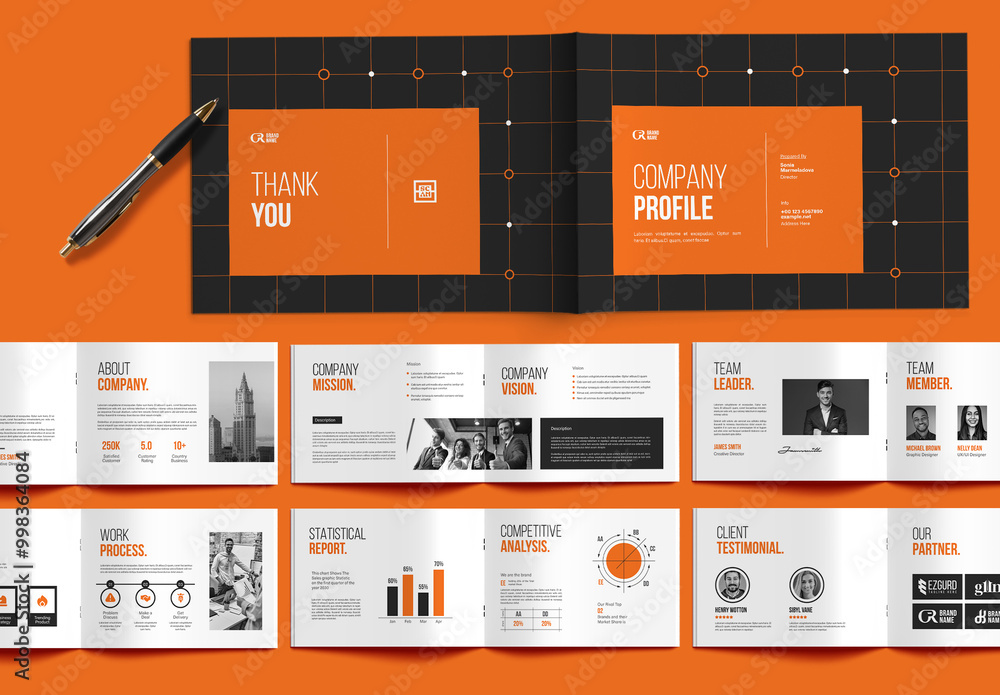 Company Profile Layout Stock Template | Adobe Stock