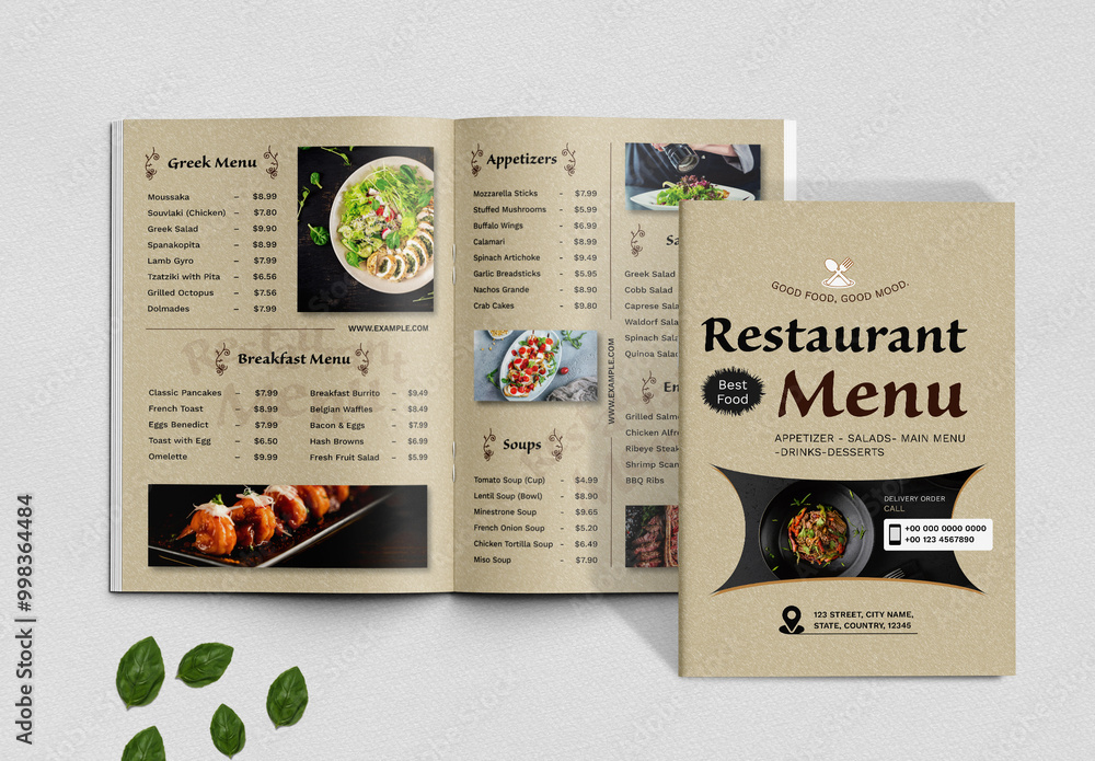 Restaurant Menu Template Layout Stock Template | Adobe Stock