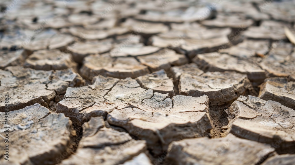 Cracked and Dried Arid Earth Surface After Severe Drought and Global ...