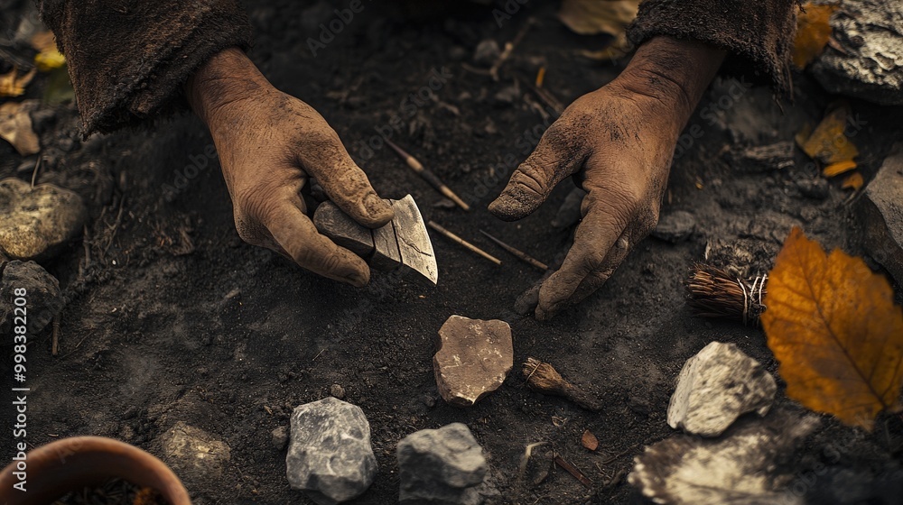 Living in the Stone Age, people were skilled at crafting tools from ...