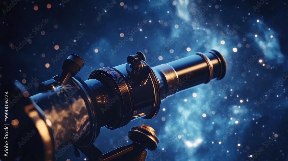 Stars Through a Telescope: Illustrate the view of stars seen through a ...