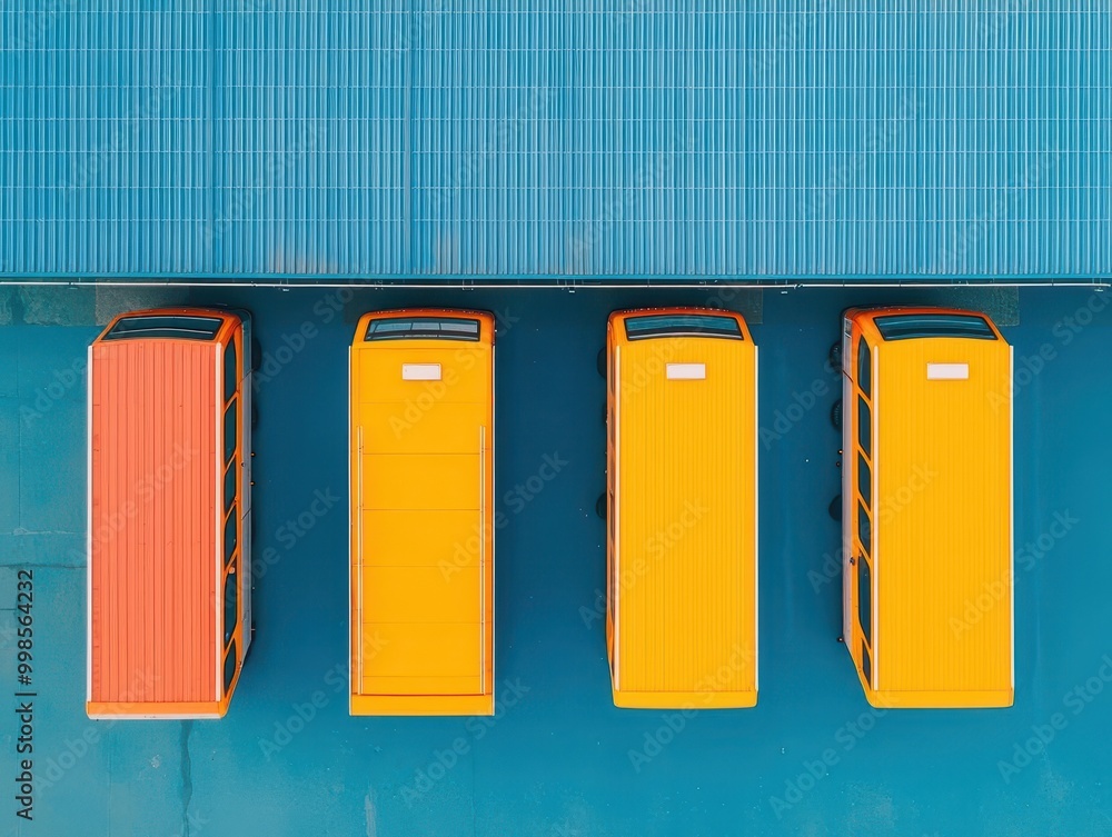 Electric bus depot with solar roof and energy storage units ...