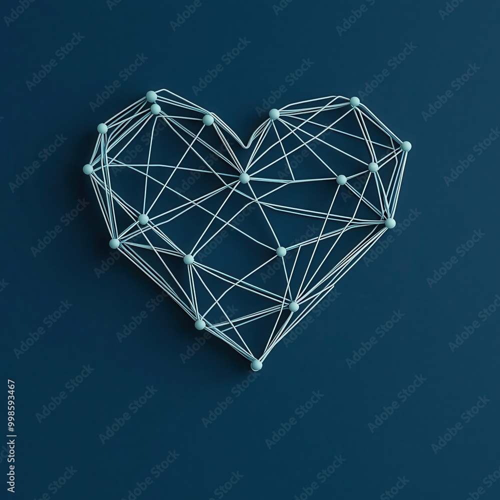 Artistic representation of a healthcare network with nodes and ...