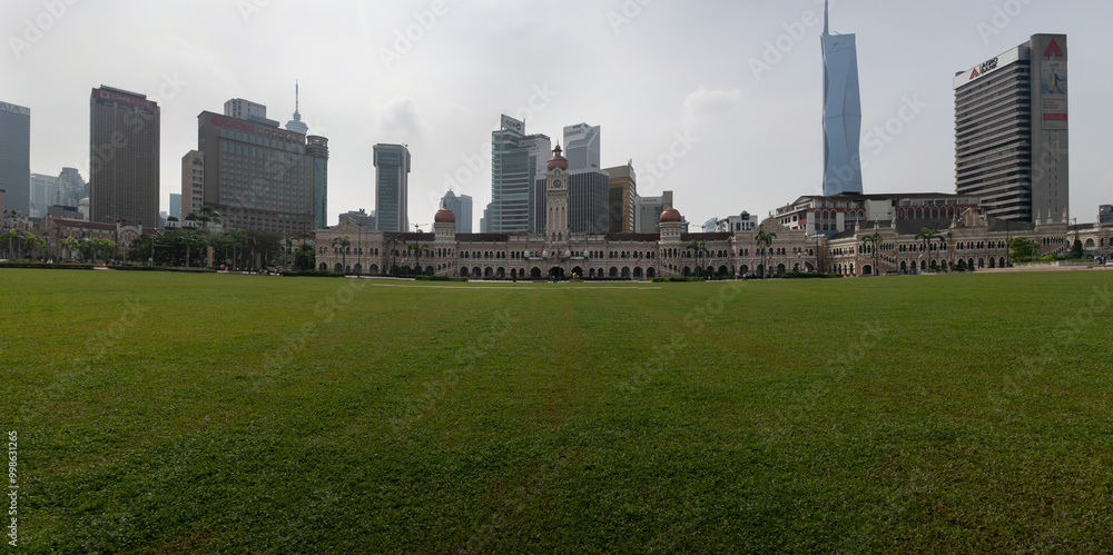 Merdeka Square in Kuala Lumpur: glued panorama with high resolution ...