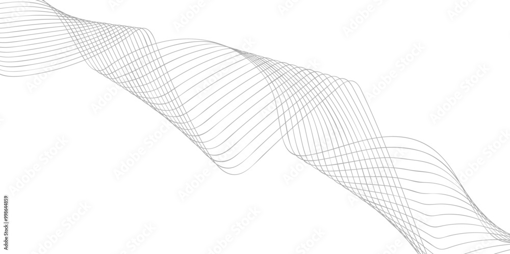 Abstract vector background with grey wavy lines. Vector Illustration of ...