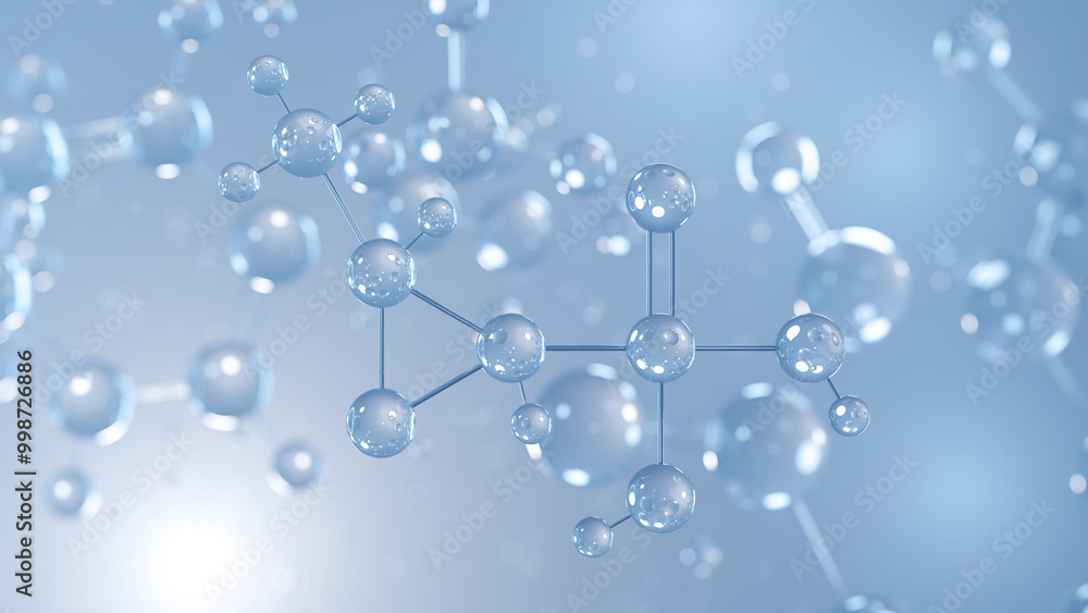 fosfomycin molecular structure 3d, antibiotic, structural chemical ...