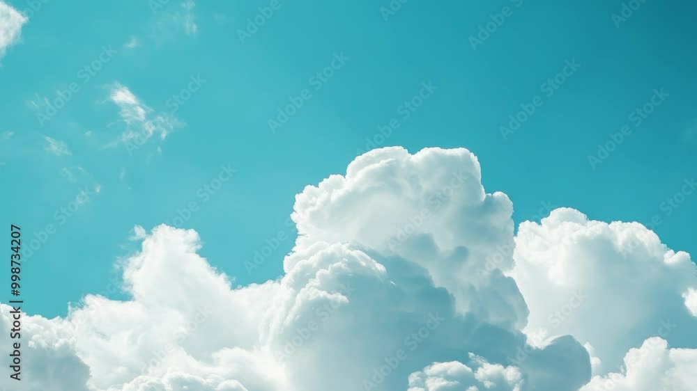 Blue sky white cloud closeup nature background side view high quality ...