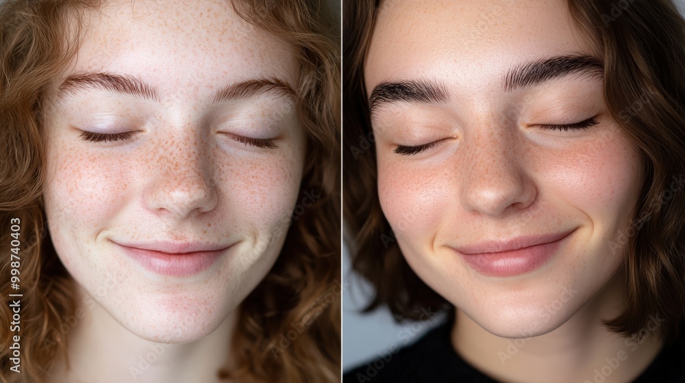 Transformation of skin: before and after skincare results for natural ...