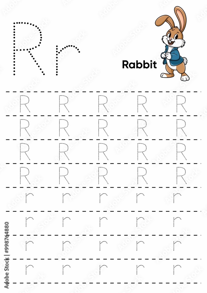 A-Z Alphabet Tracing Work Sheet for Kids, A4 Size Paper Ready for Print ...