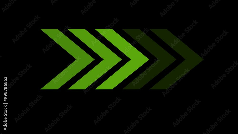the Animated arrows for the overlay video layer. in black background ...