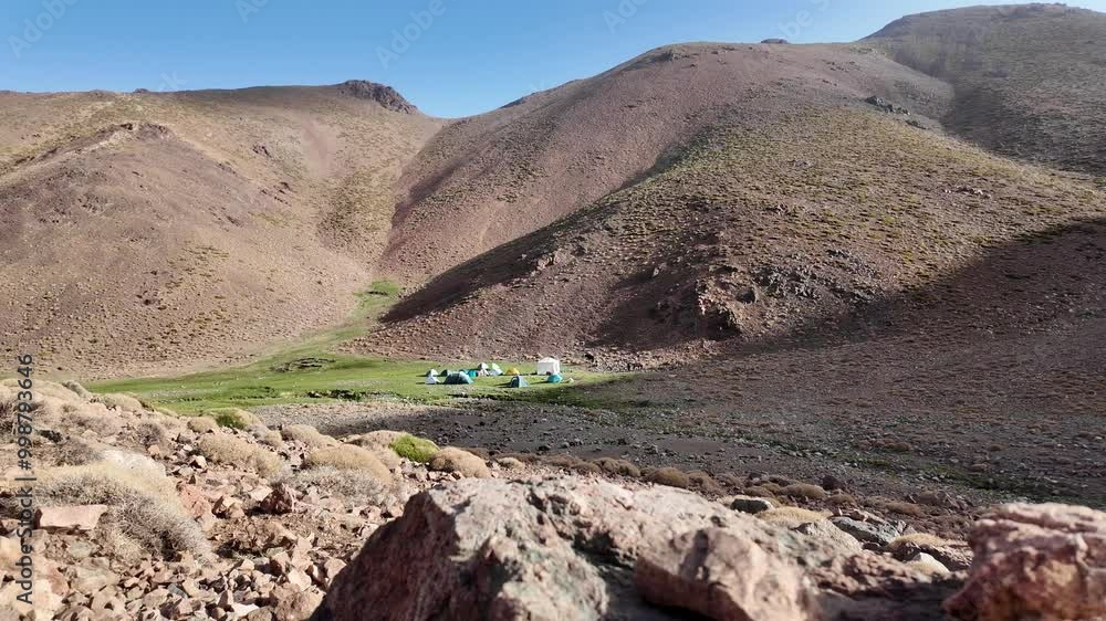 Hikers' Camp on Iferouane Plateau : High Atlas, Iferouane Peak ...