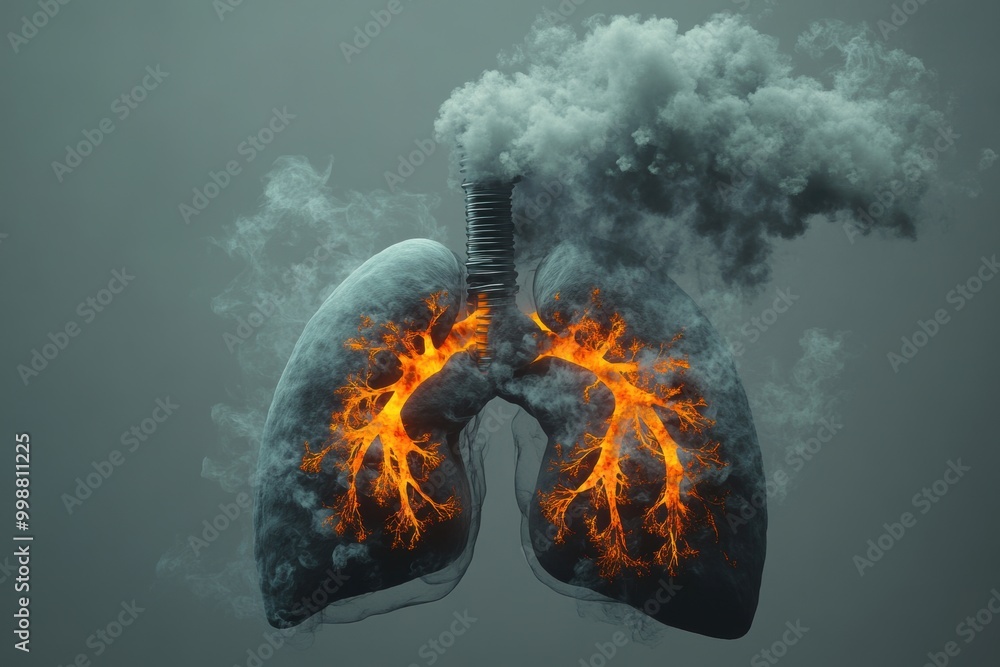 lung health awareness, banner design creating awareness on the risks of ...