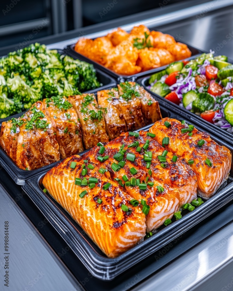 Digital sensors ensuring food safety in a commercial kitchen, advanced ...