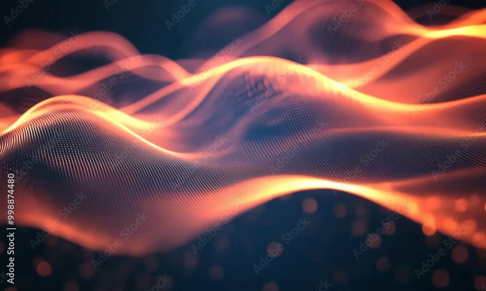 Discover stunning animated wave patterns in vibrant orange and gold ...