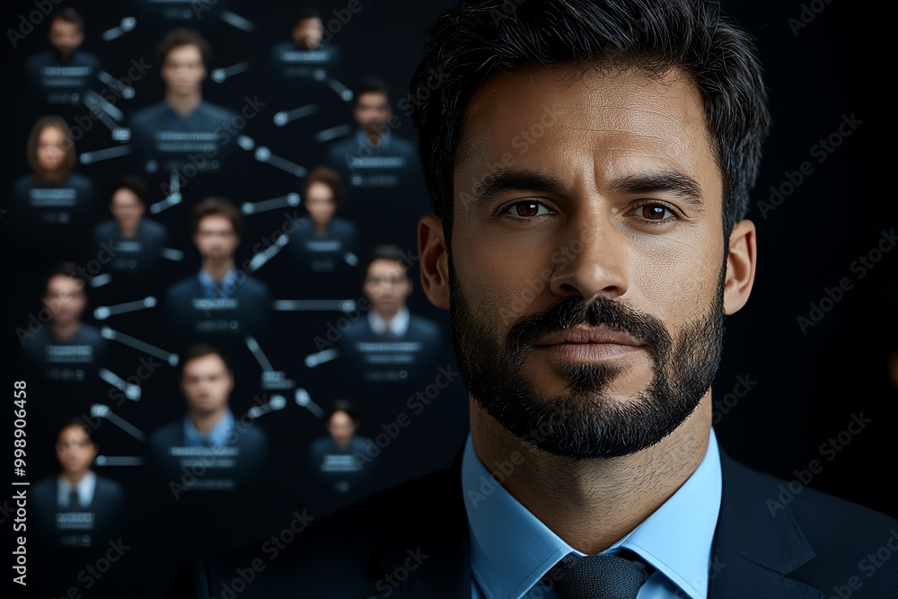 Hyper-realistic corporate structure chart, with lifelike details ...